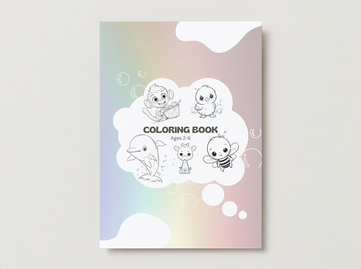 Children's Coloring Book - Instant Download - Etsy
