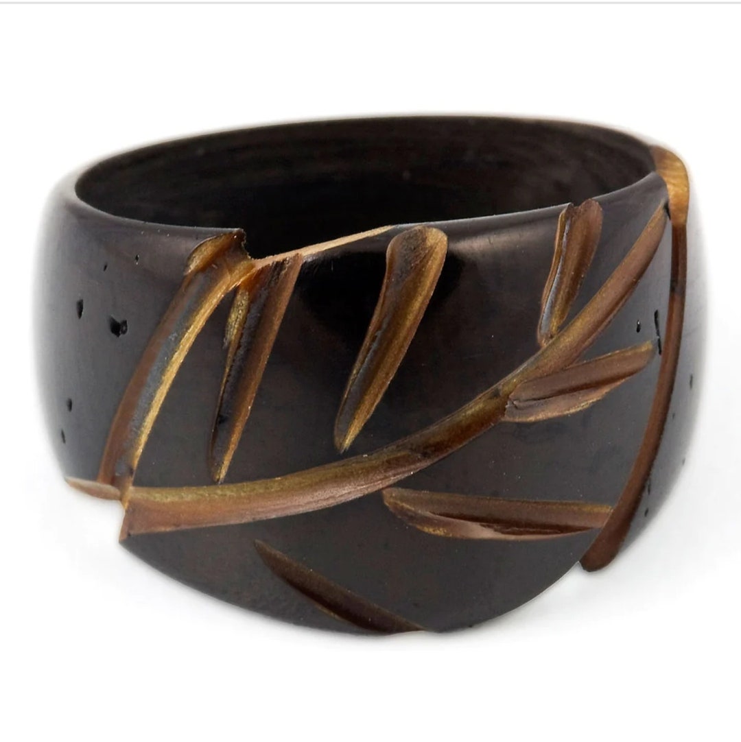 NATIVE TAINO/TAINA Carved Coconut Ring - Single Leaf - Etsy