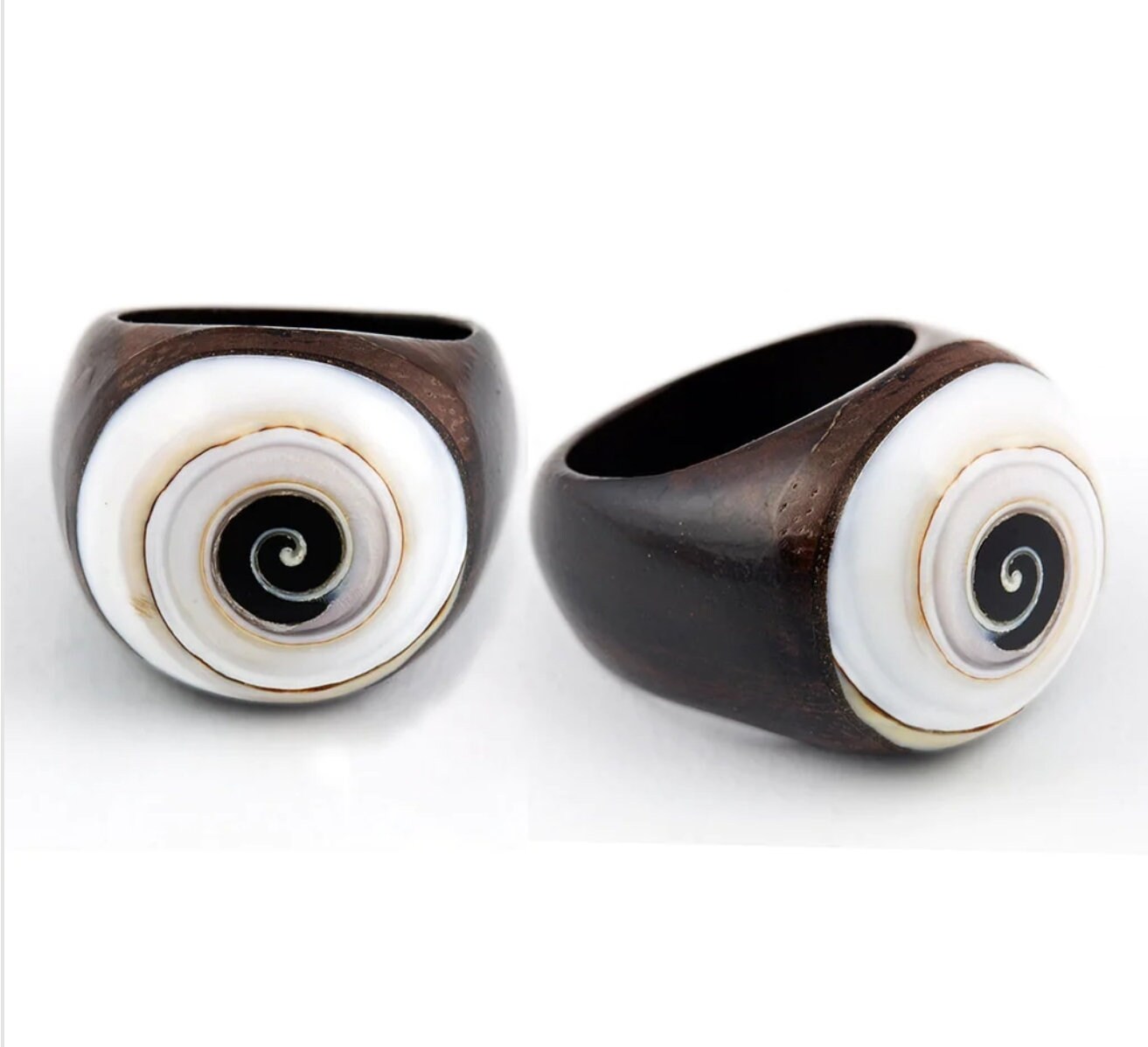 NATIVE TAINO/TAINA Spiral of Life Wood Shell Ring - Etsy