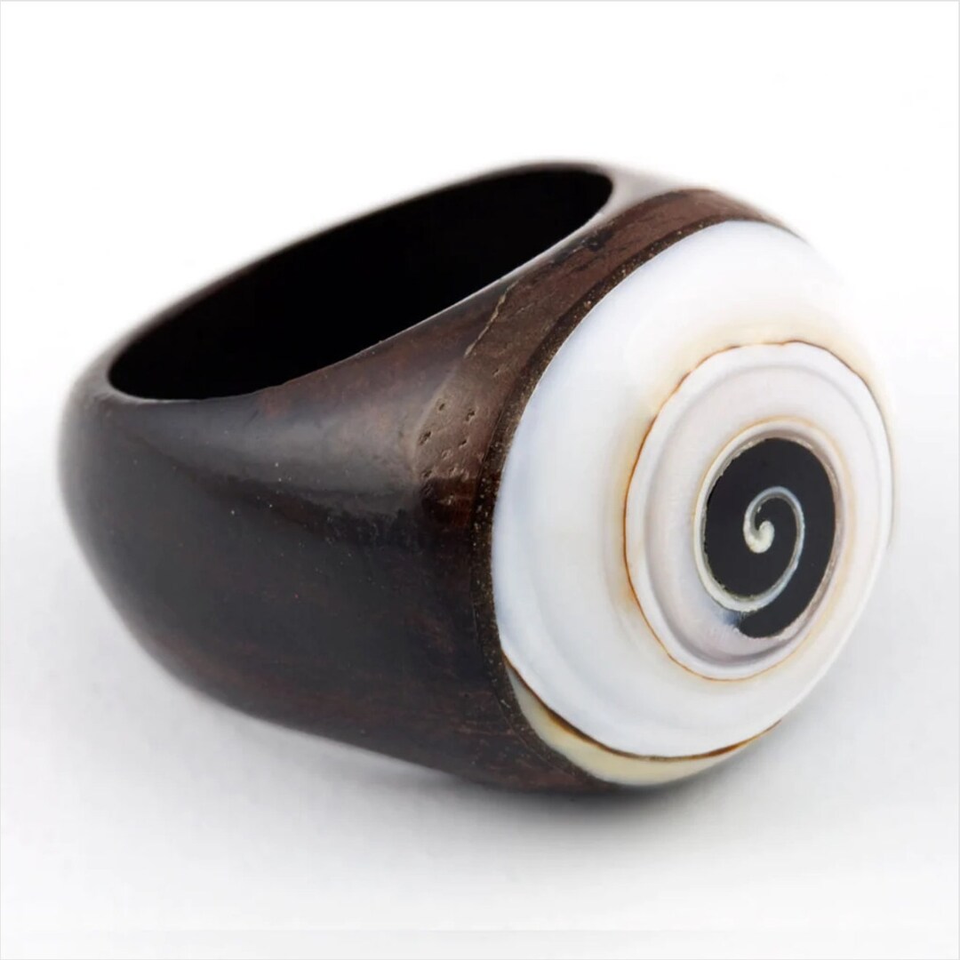 NATIVE TAINO/TAINA Spiral of Life Wood Shell Ring - Etsy