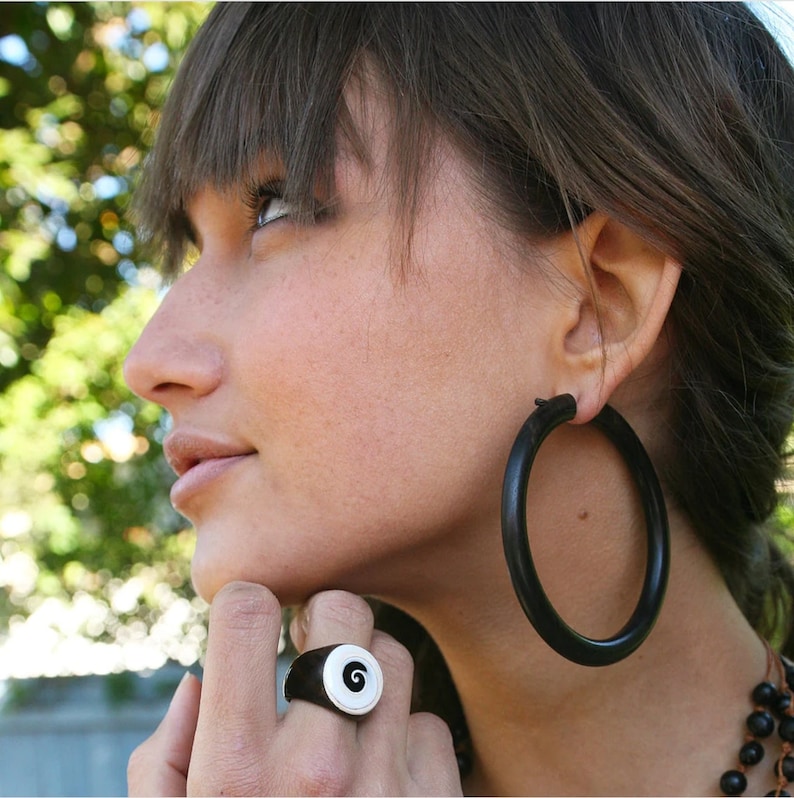 NATIVE TAINO/TAINA Spiral of Life Wood Shell Ring - Etsy