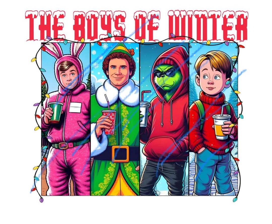 Boys of Winter PNG Ralphie ELF Grinchy - Etsy