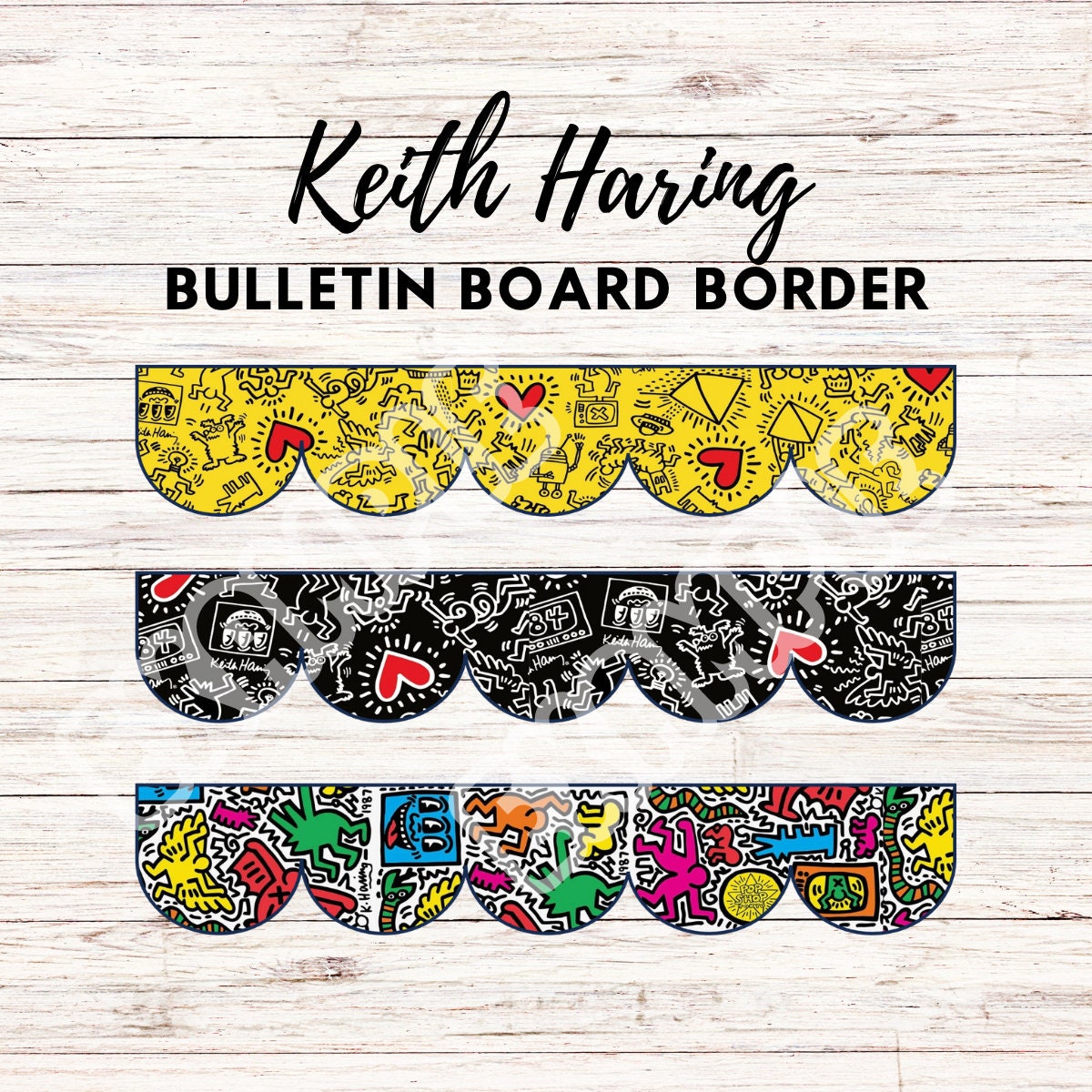 Keith Haring Bulletin Board Border - Etsy