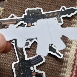 Rifle Gun Sticker AR-15 Spector Waterproof Vinyl Sticker - Etsy