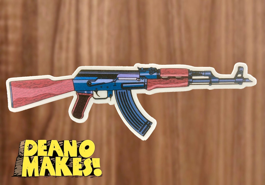 Rifle Gun Sticker AK-47 Waterproof Vinyl Sticker - Etsy