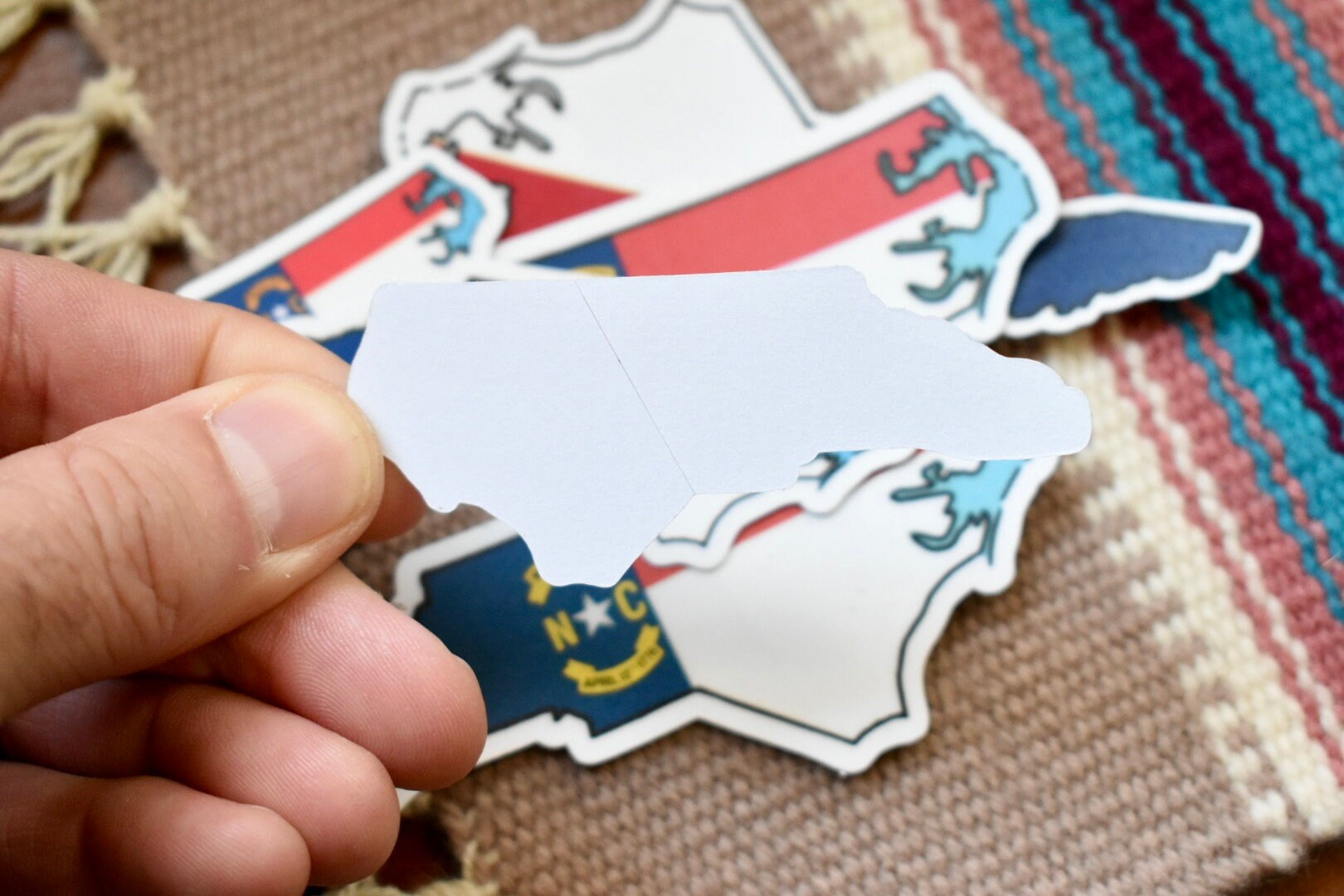 North Carolina Sticker State Flag State Silhouette Waterproof - Etsy