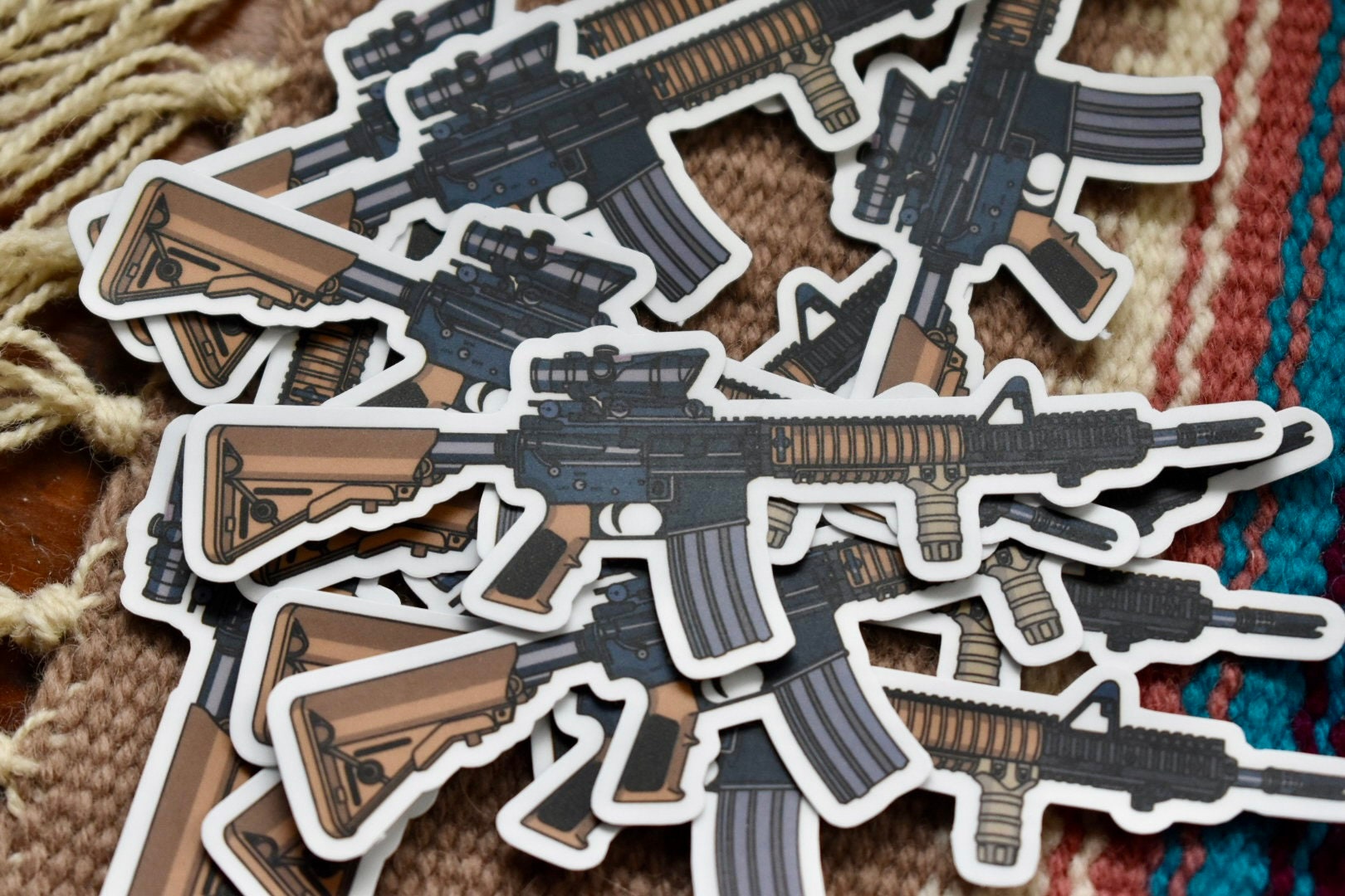 Buy Rifle Gun Sticker AR-15 ACOG Waterproof Vinyl Sticker Online in ...