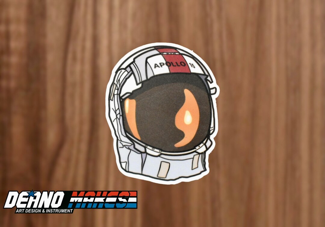 NASA Astronaut Sticker Apollo Space Helmet Waterproof Vinyl Sticker - Etsy