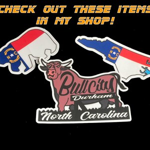 North Carolina State Flag Sticker: Waterproof Vinyl Silhouette - Etsy