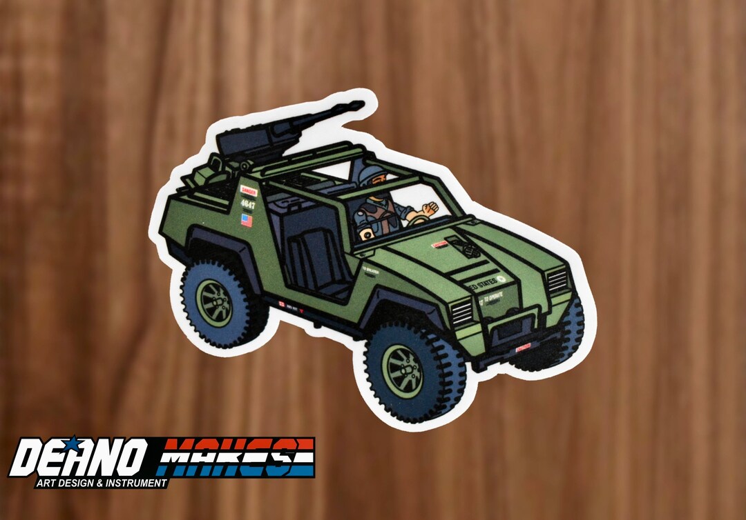 GI JOE Sticker Vamp Jeep Waterproof Vinyl Sticker - Etsy