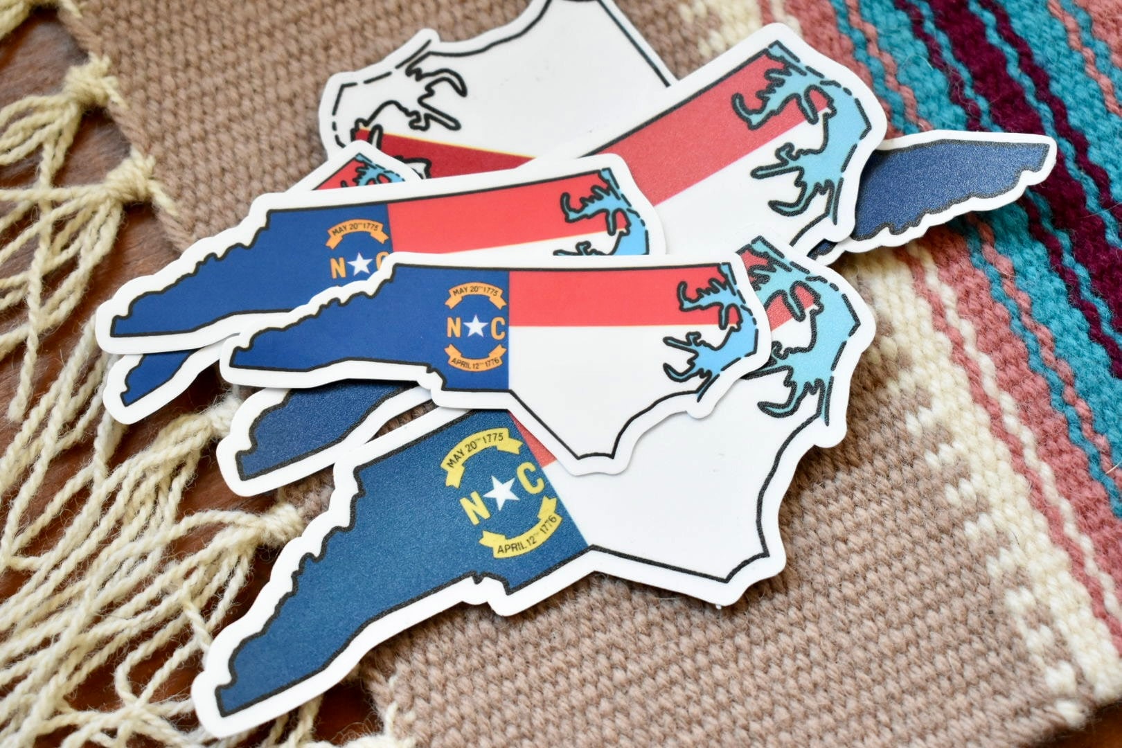 North Carolina Sticker State Flag State Silhouette Waterproof - Etsy
