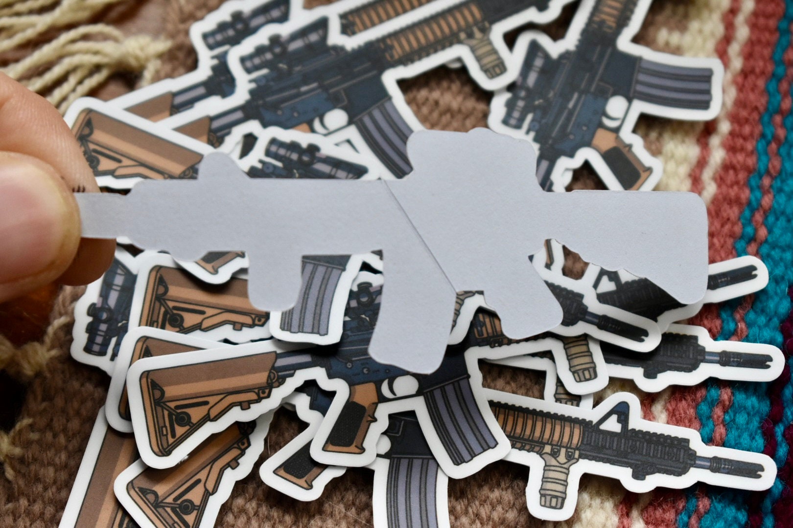 Buy Rifle Gun Sticker AR-15 ACOG Waterproof Vinyl Sticker Online in ...