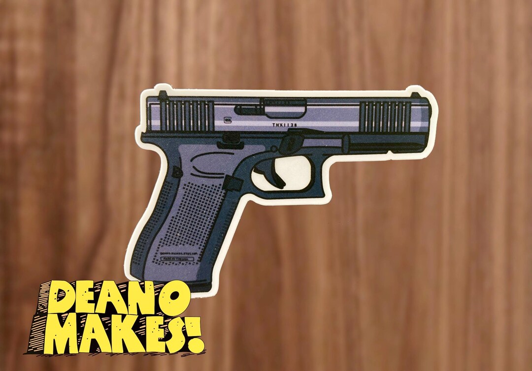 Pistol Gun Sticker Glock 17 Waterproof Vinyl Sticker - Etsy
