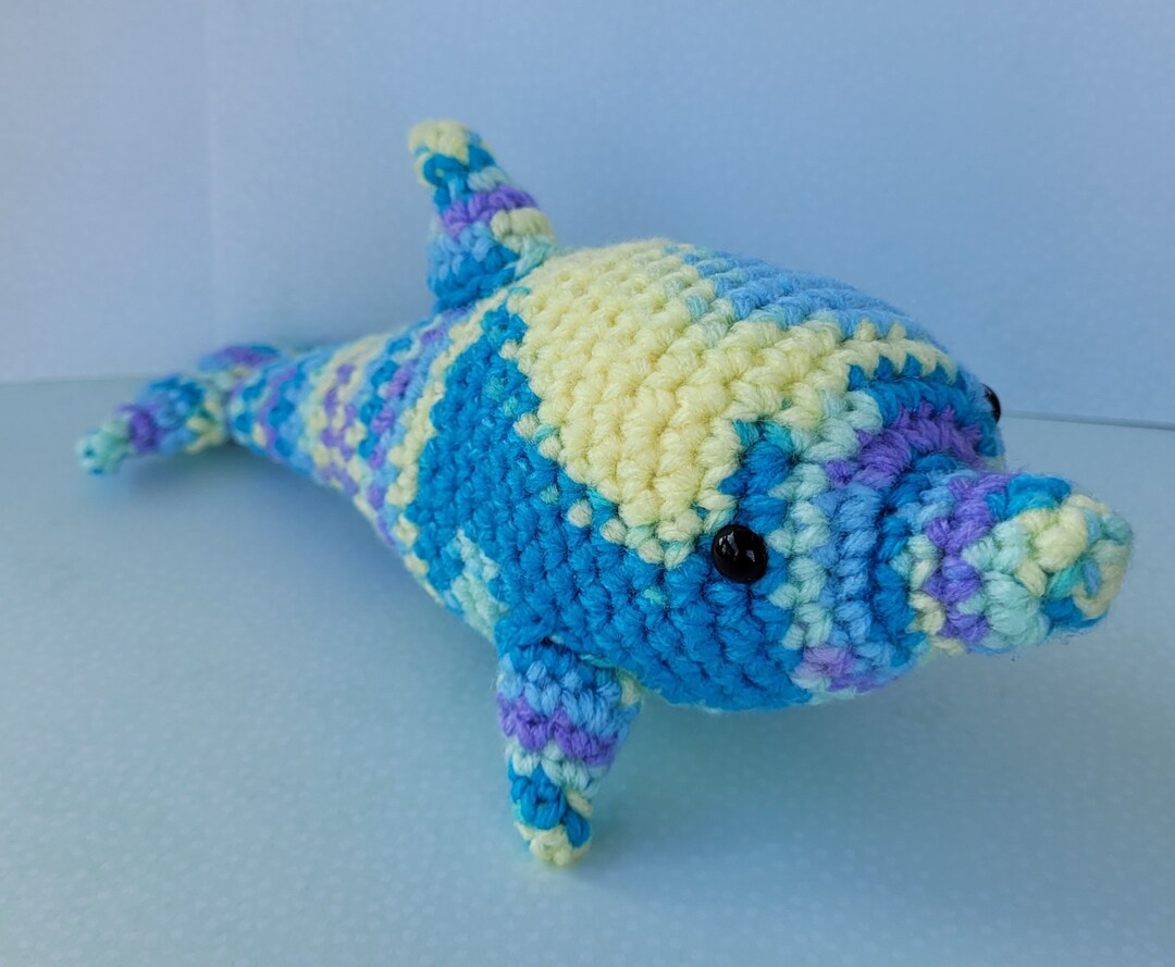 Handmade Amigurumi Dolphin Plush: Pastel Stuffed Animal - Etsy