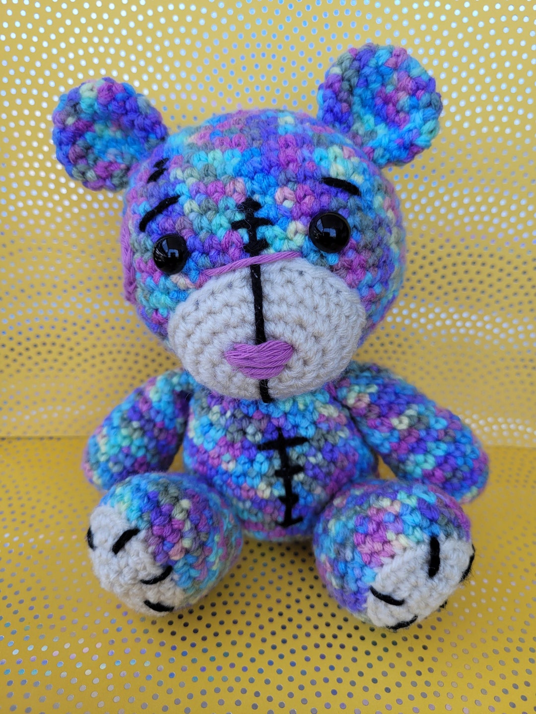 Stuffed Animal Scarred Bear, Amigurumi Bear, Teddy Bear, Gift - Etsy