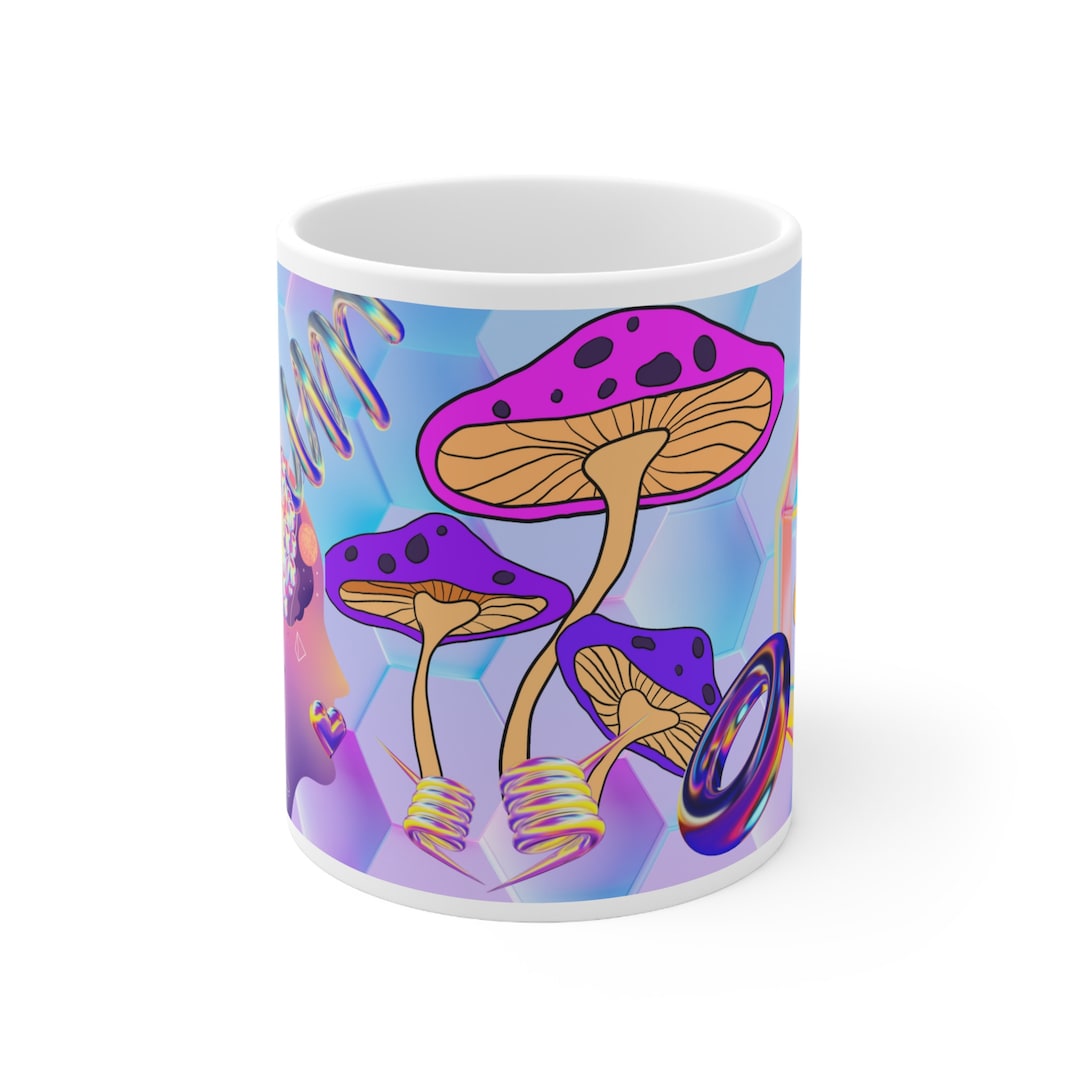 Trippy Mug Hippie Cup Retro Vibes Shroom Cup Mushroom - Etsy