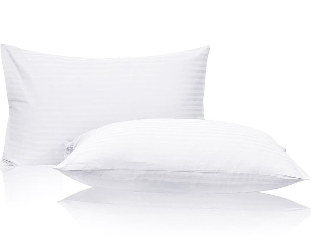 Pillow Protectors With Zipper 2 Pack, 100% Egyptian Cotton 400 Thread ...