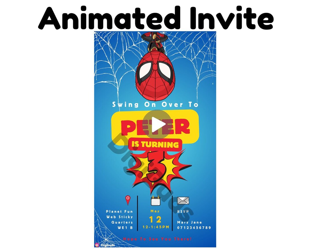Spidey and His Amazing Friends Digital Invitation, Spidey & Friends ...