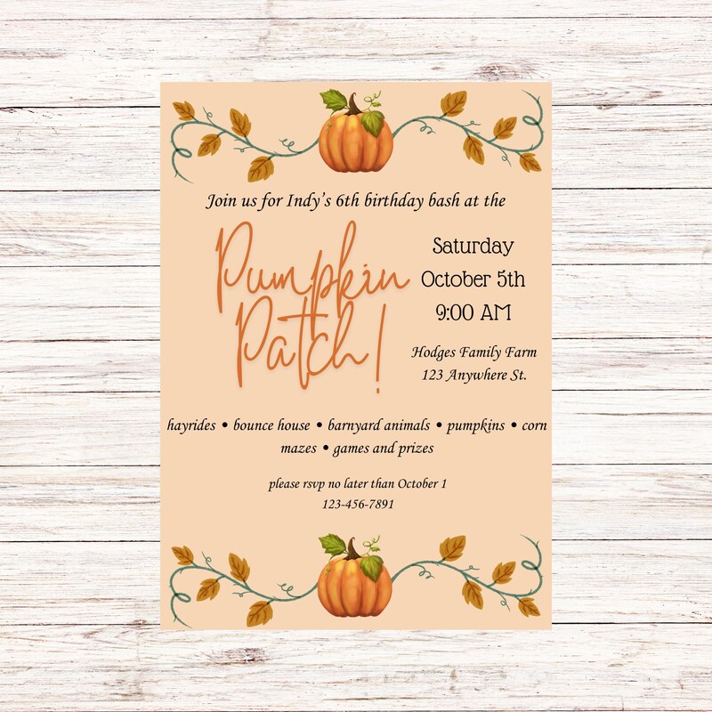Pumpkin Patch Party - Etsy