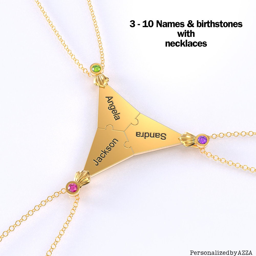 Personalized Name Heart Puzzle Piece Necklace, Best Friend Necklace BFF ...