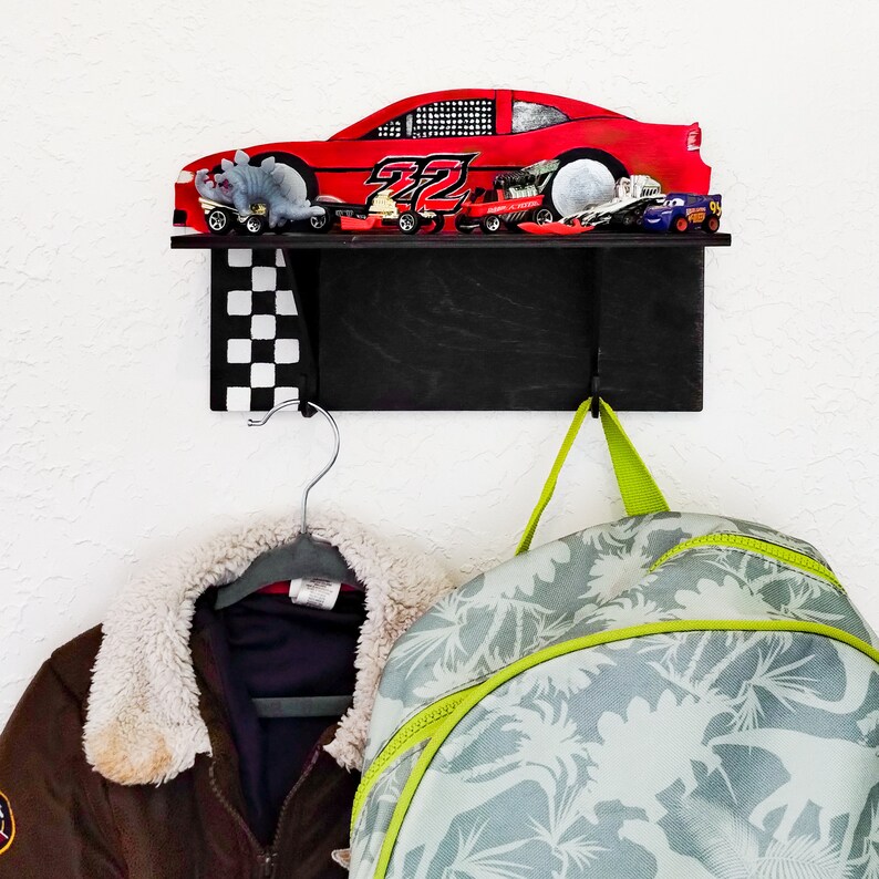 Race Car on Track STENCILS INCLUDED + How-to Video -- Paintable Wood ...