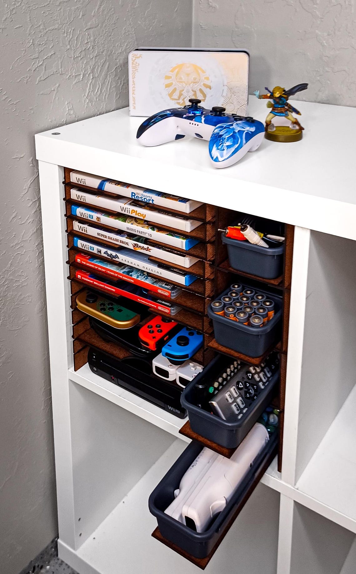 12 Shelf Insert for Letter & Legal Size Paper With Office Supply Bins ...