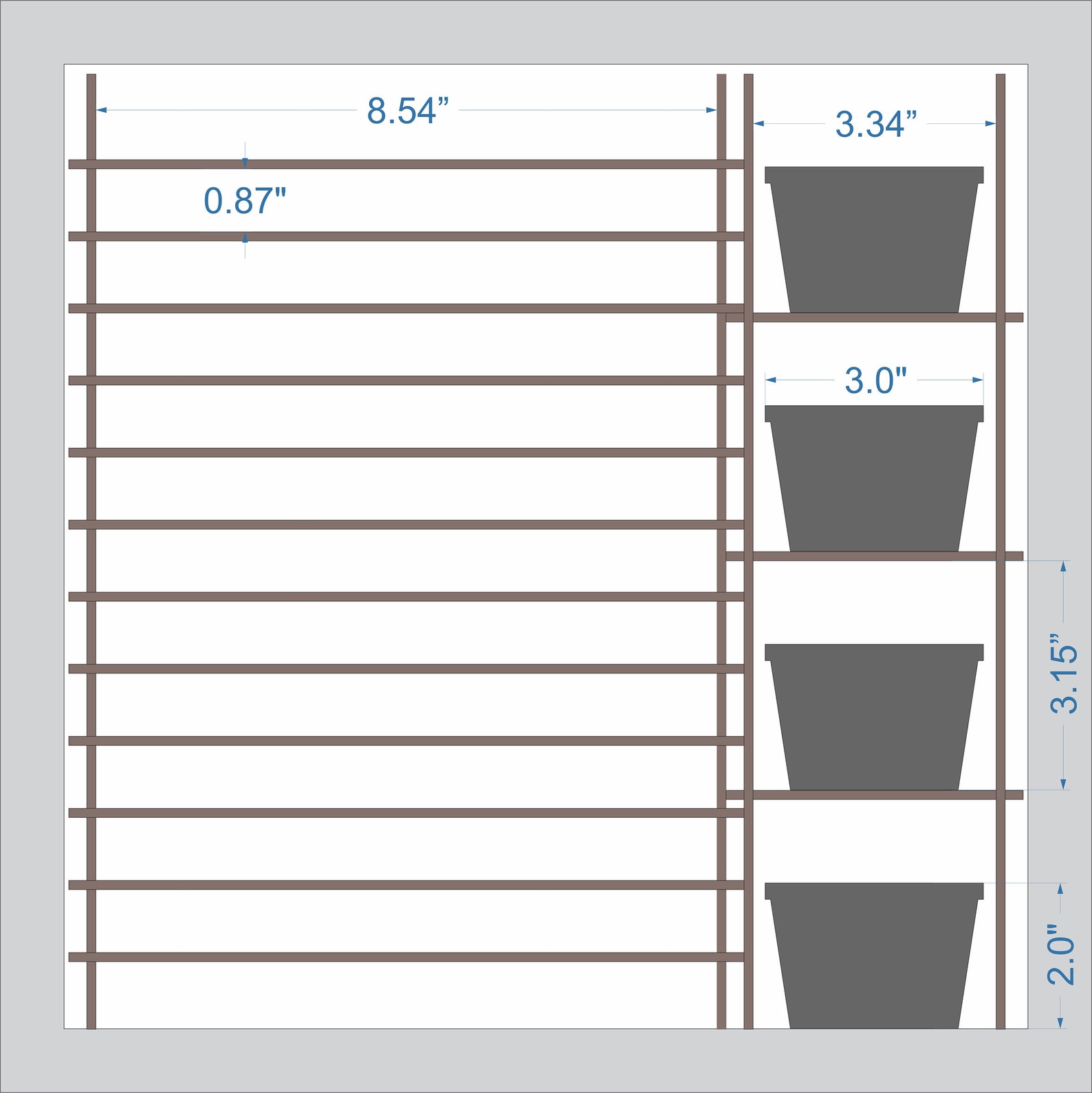 12 Shelf Insert for Letter & Legal Size Paper With Office Supply Bins ...