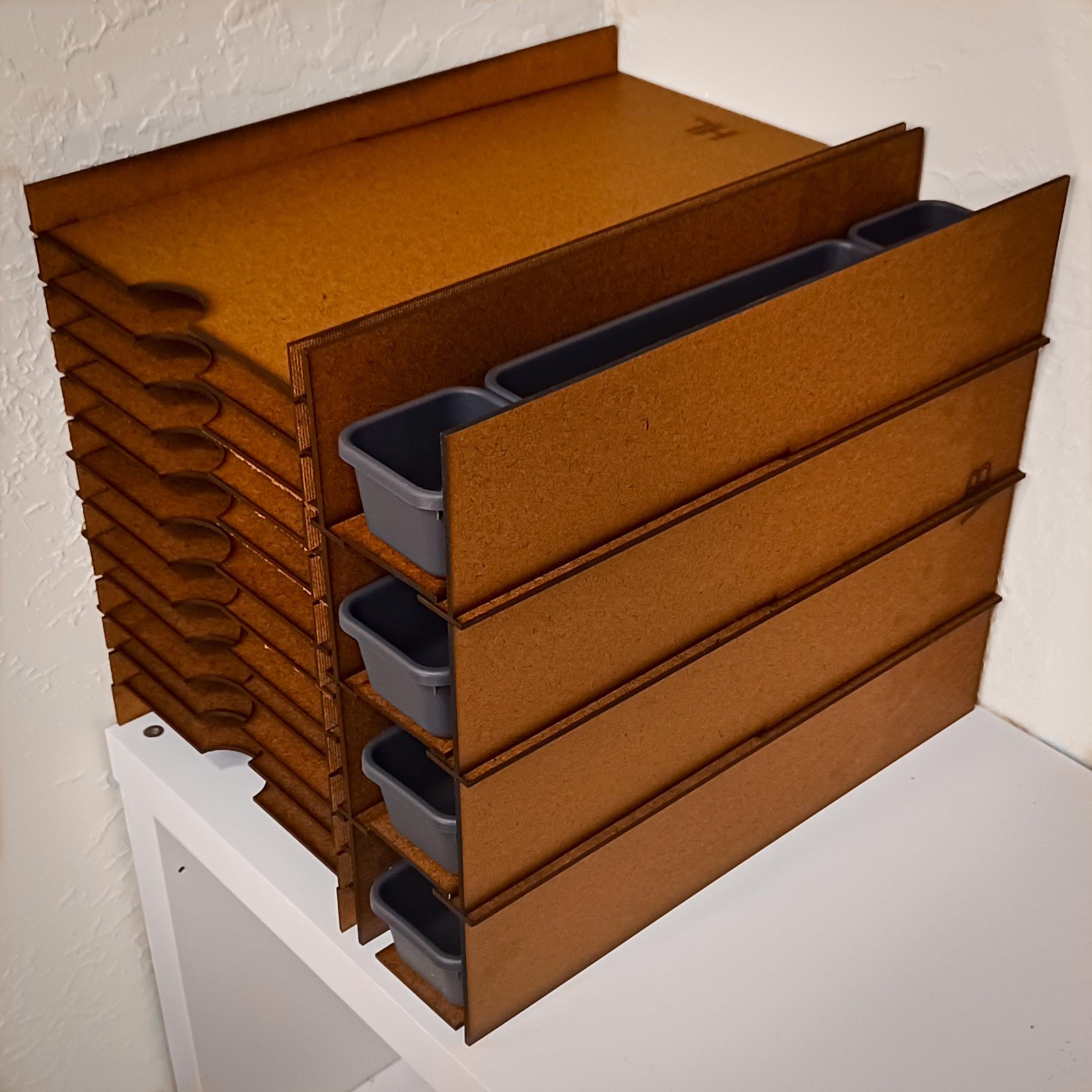 12 Shelf Insert for Letter & Legal Size Paper With Office Supply Bins ...