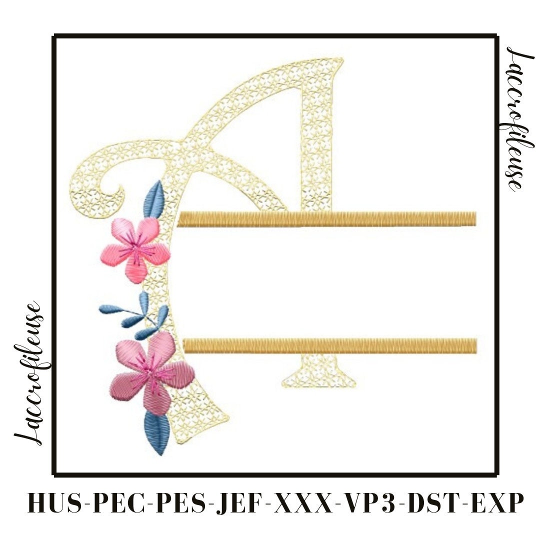 Machine Embroidery Alphabet Letter A Customizable 13x18 Frame L 11 X H ...