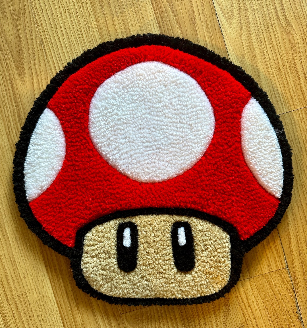 Super Mario Mushroom Hand Tufted Rug Unique Gift - Etsy