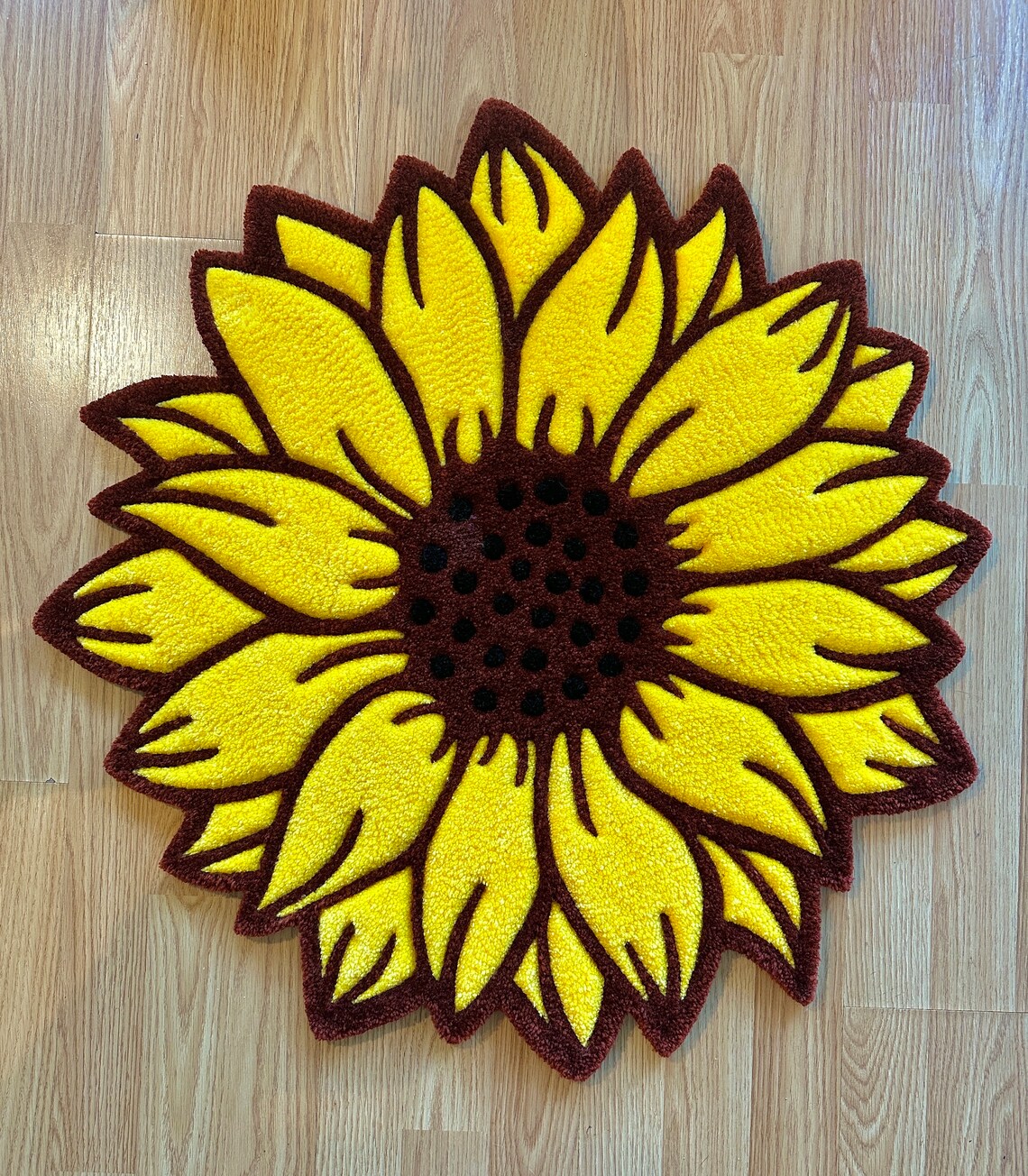 Sunflower Hand Tufted Rug - Etsy