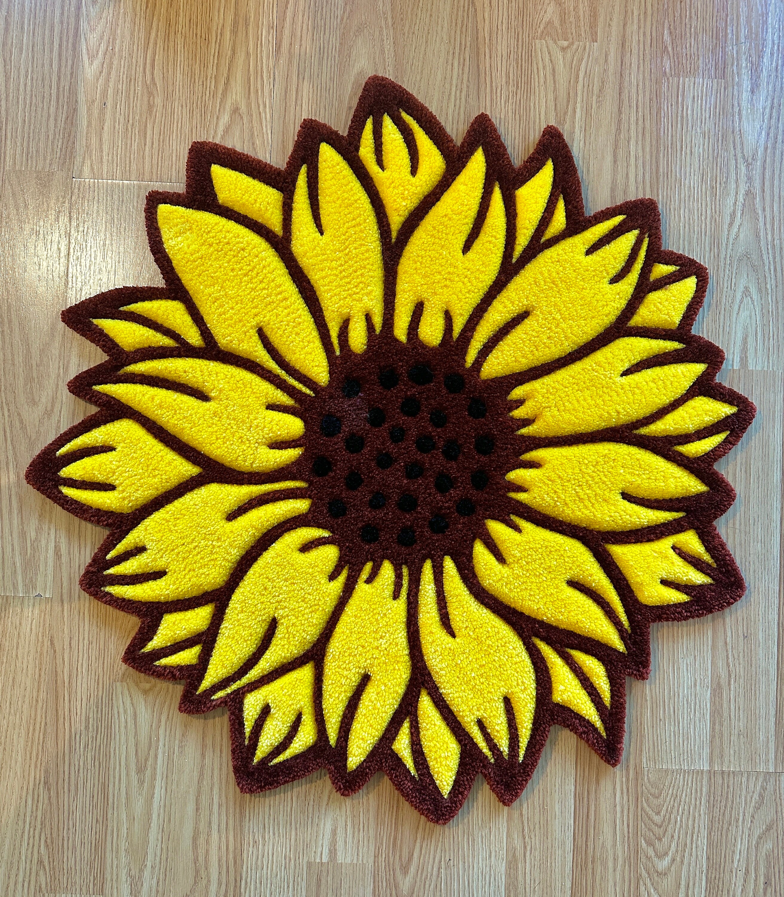 Sunflower Hand Tufted Rug - Etsy