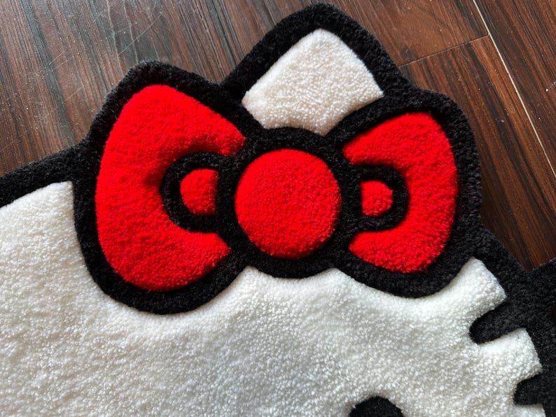 Classic Hello Kitty - Sanrio - Hand Tufted Rug- Unique Gift - - Etsy