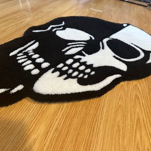 2 Faced Skull Hand Tufted Rug Unique Gift - Etsy