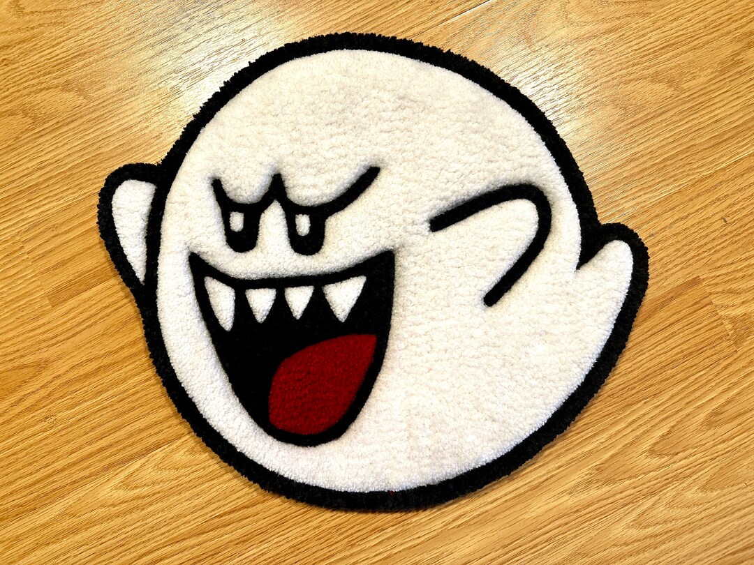 Super Mario Boo Hand Tufted Rug Unique Gift - Etsy