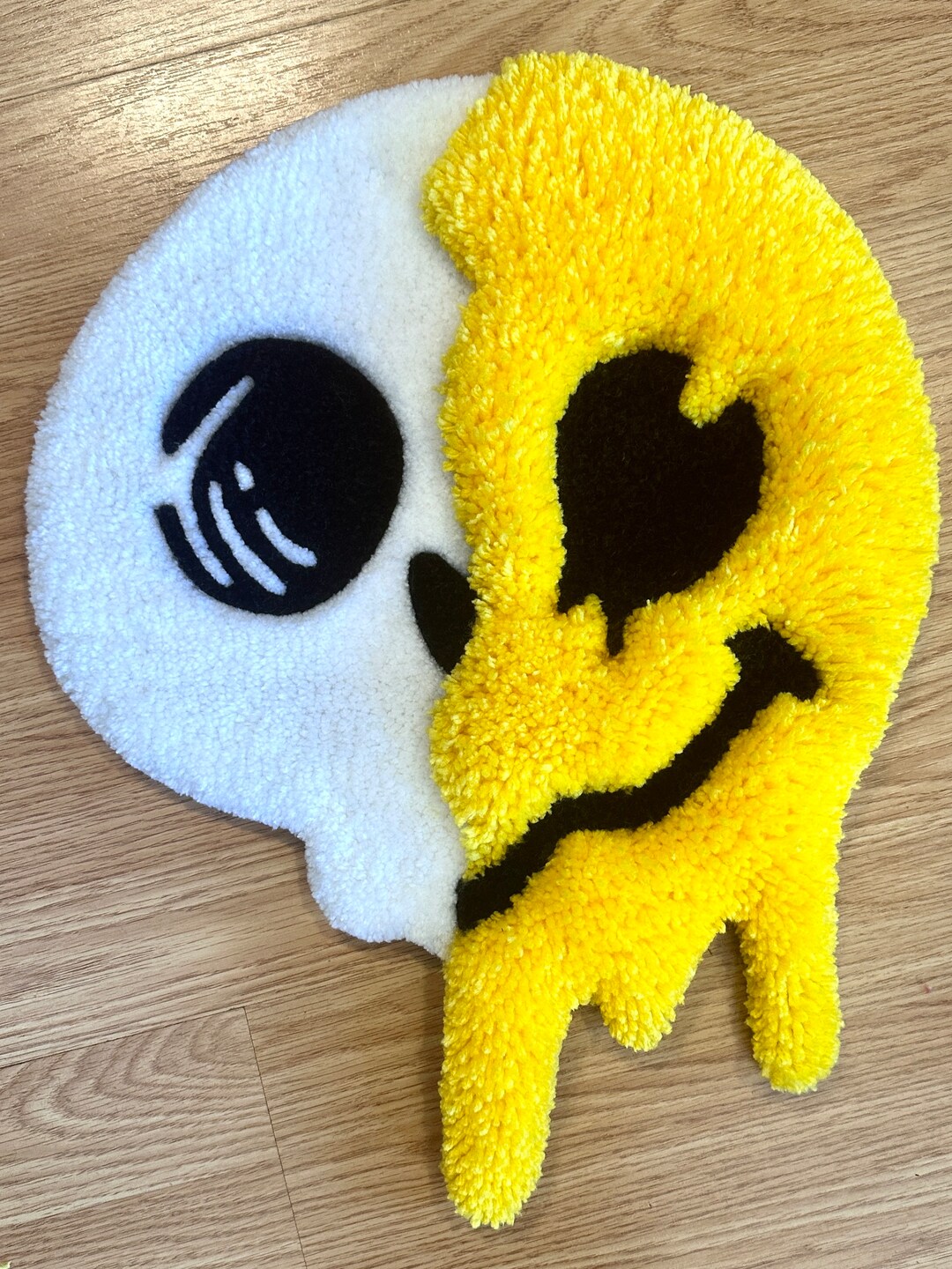 Skull Exposed Smiley Face - 3D - Beveled - Shag Rug - Unique Gift - Etsy