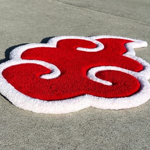 Akatsuki Cloud Naruto Hand Tufted Rug Unique Gift - Etsy