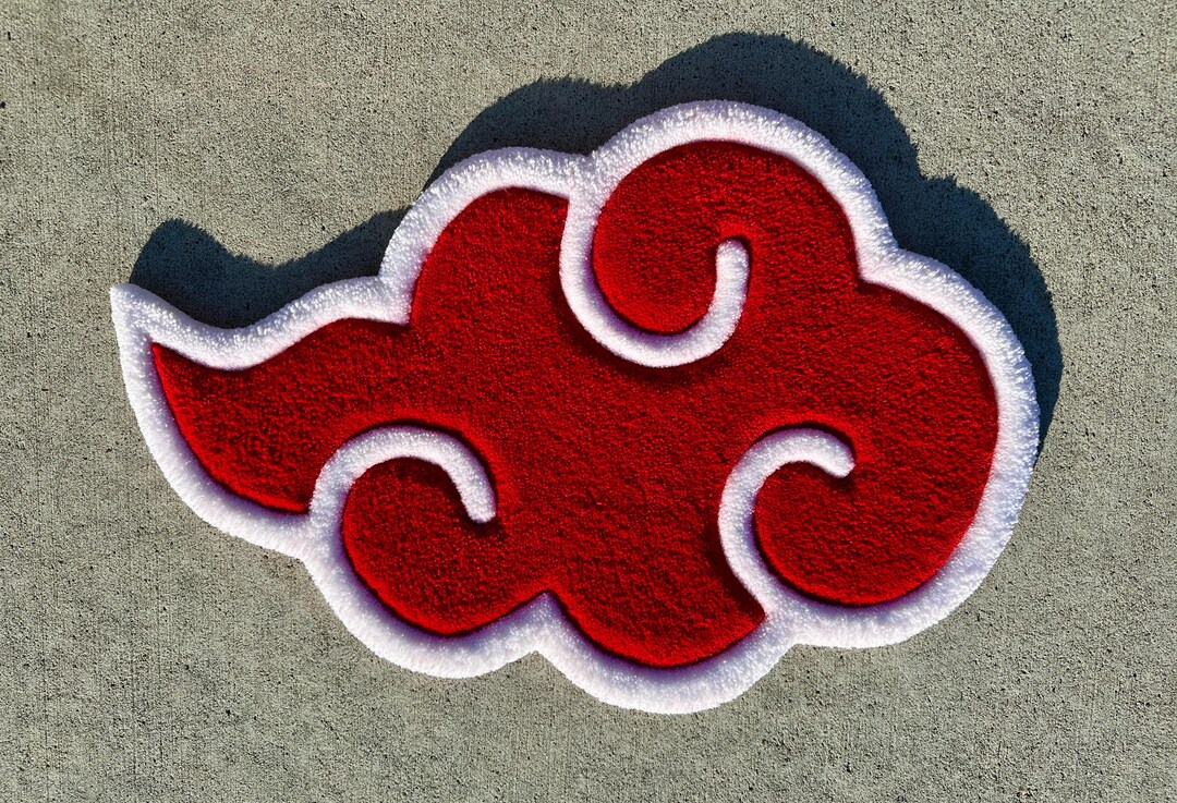 Akatsuki Cloud Naruto Hand Tufted Rug Unique Gift - Etsy