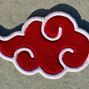 Akatsuki Cloud Naruto Hand Tufted Rug Unique Gift - Etsy
