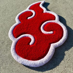 Akatsuki Cloud Naruto Hand Tufted Rug Unique Gift - Etsy