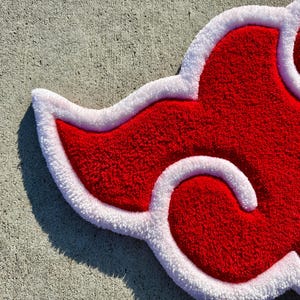 Akatsuki Cloud Naruto Hand Tufted Rug Unique Gift - Etsy