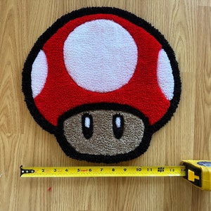 Super Mario Mushroom Hand Tufted Rug Unique Gift - Etsy