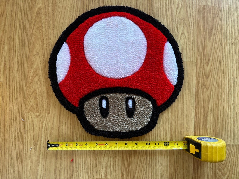 Super Mario Mushroom Hand Tufted Rug Unique Gift - Etsy