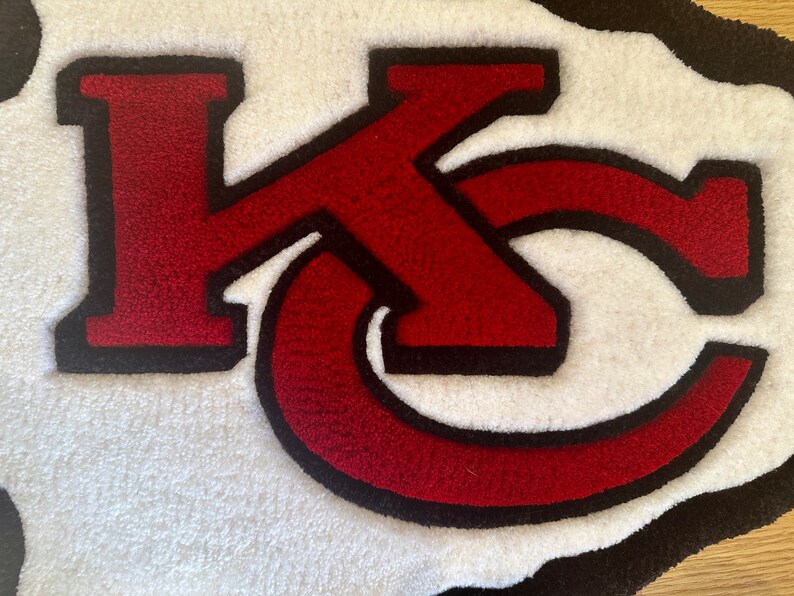 Kansas City Chiefs With Outline Hand Tufted Rug Unique Gift - Etsy