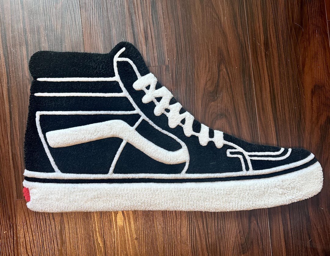 Vans Shoe Tufted Rug Sneaker Unique Gift - Etsy