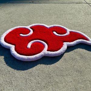Akatsuki Cloud Naruto Hand Tufted Rug Unique Gift - Etsy