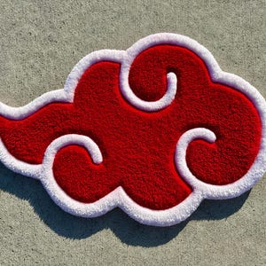 Akatsuki Cloud Naruto Hand Tufted Rug Unique Gift - Etsy