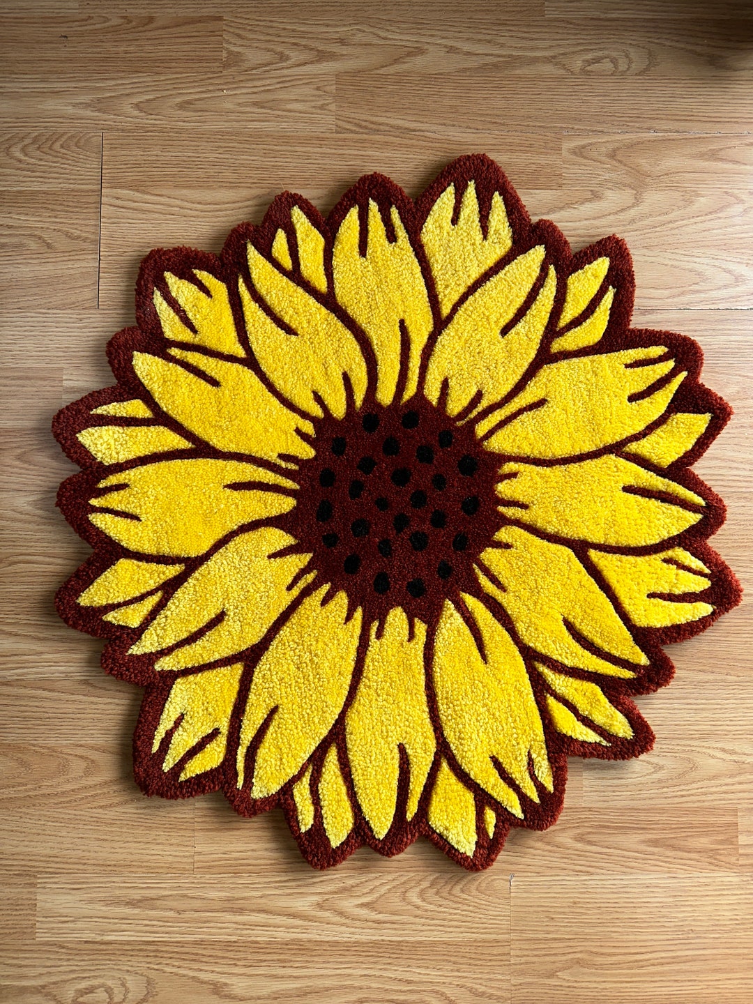 Sunflower Hand Tufted Rug - Etsy