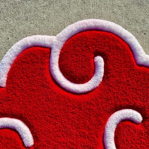 Akatsuki Cloud Naruto Hand Tufted Rug Unique Gift - Etsy