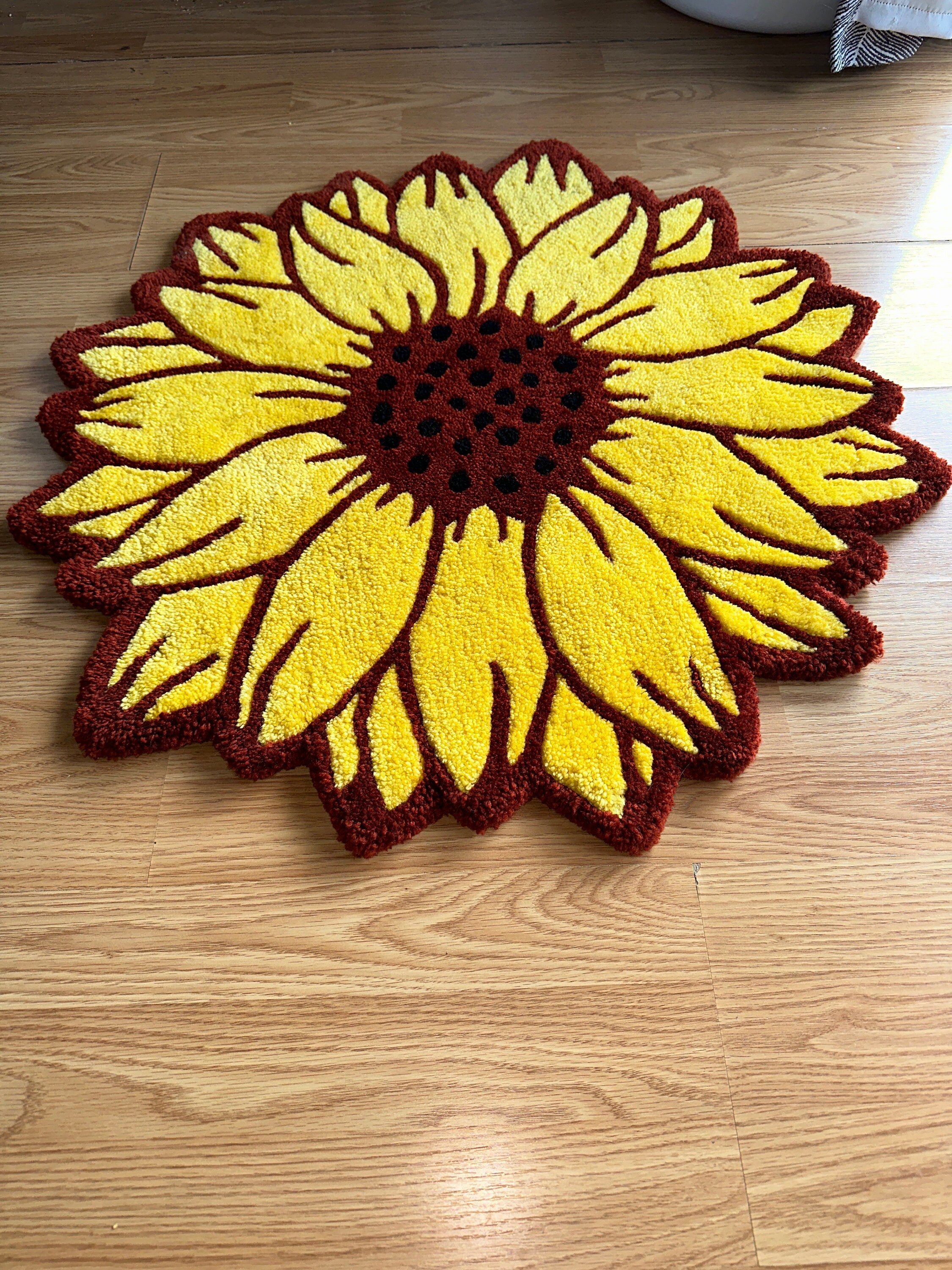 Sunflower Hand Tufted Rug - Etsy